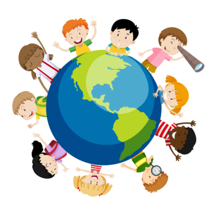 Children Around World Wall Decal | School Wall Decals